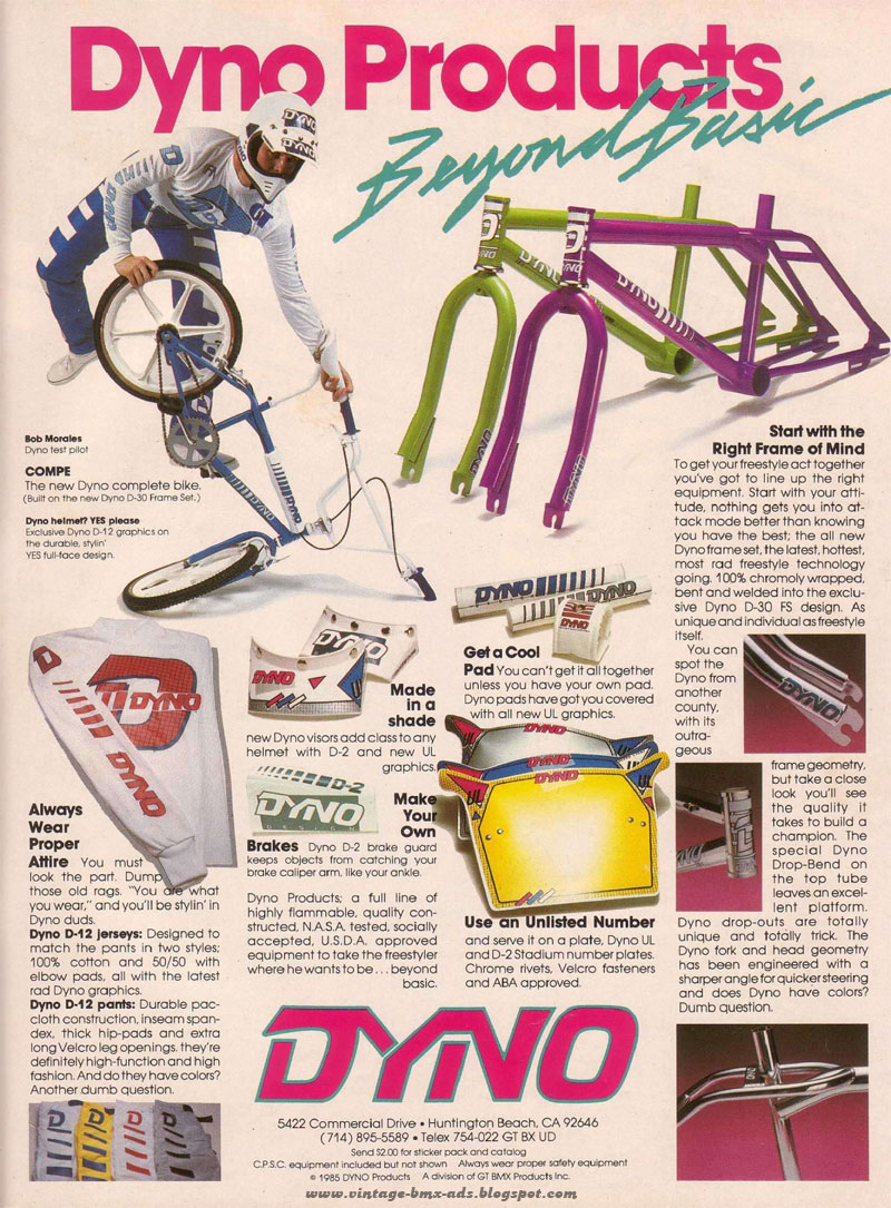 Vintage BMX Ads: Dyno Products Beyond Basic
