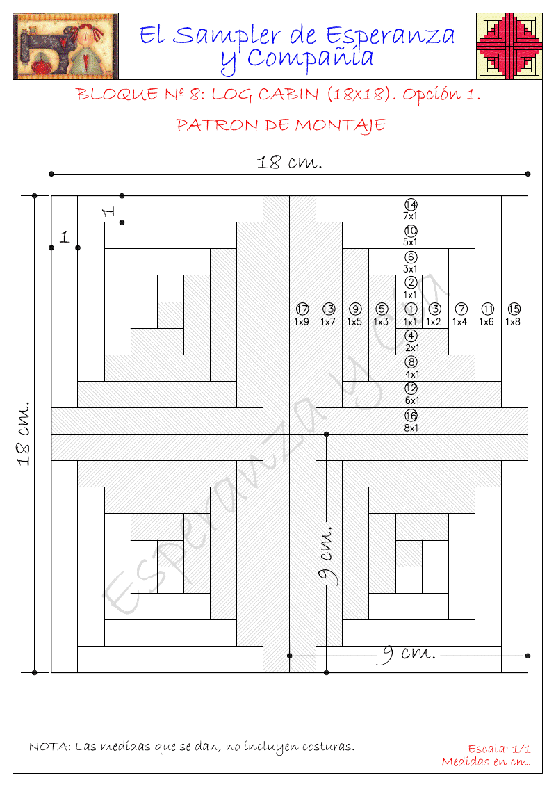 Patchwork log cabin patrones - Imagui