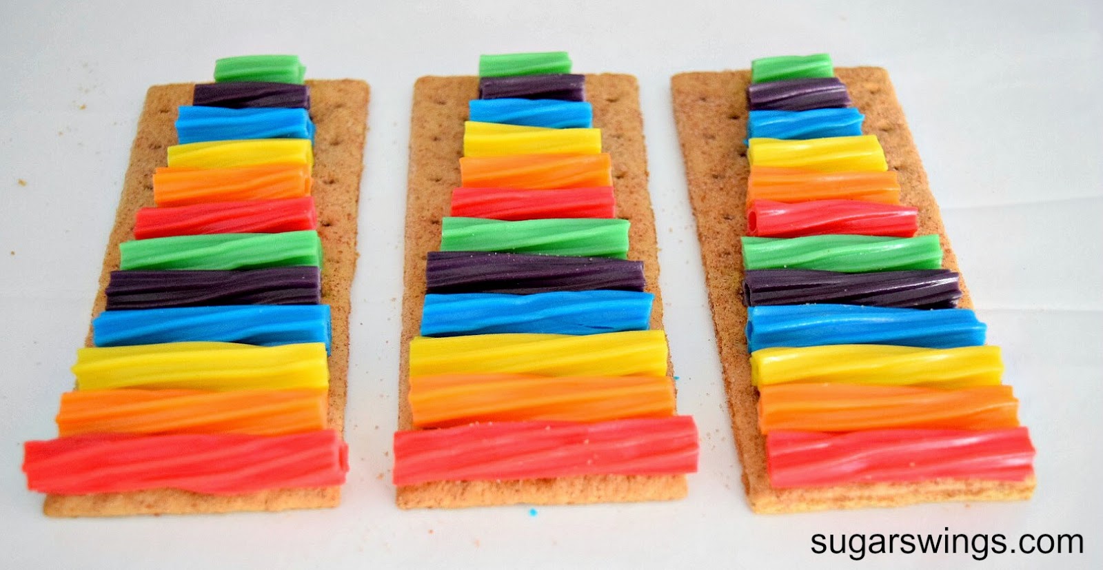 Sugar Swings! Serve Some: Rainbow Twizzler Xylophone Treats