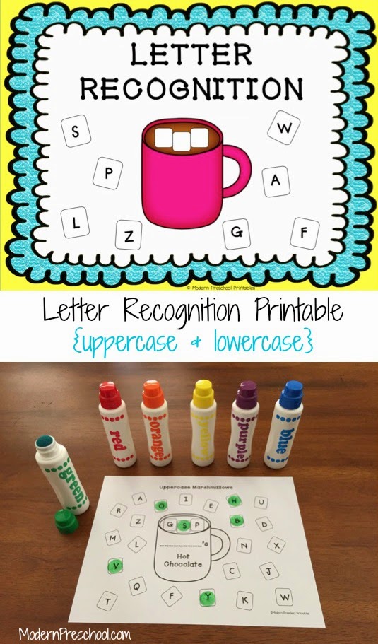 Letter Recognition Assessment With Hot Chocolate & Marshmallows