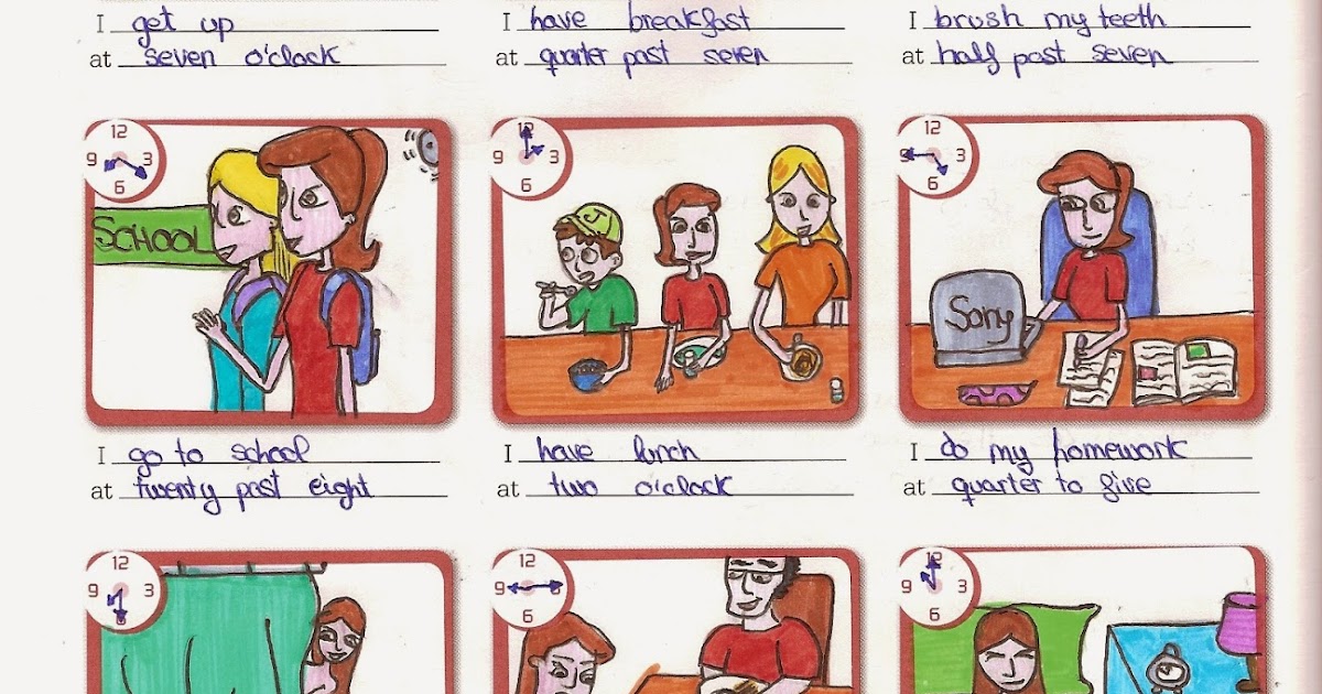 THE ENGLISH CLASSROOM BY MªJOSE MUELA: DAILY ROUTINES (4TH PRIMARY)