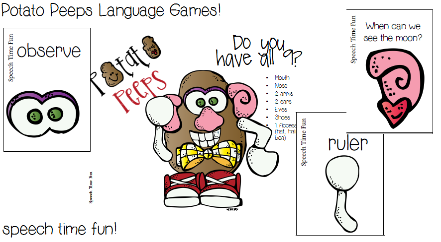 Potato Peeps Language Games!! 5-in-1!! ((plus a giveaway!)) - Speech ...