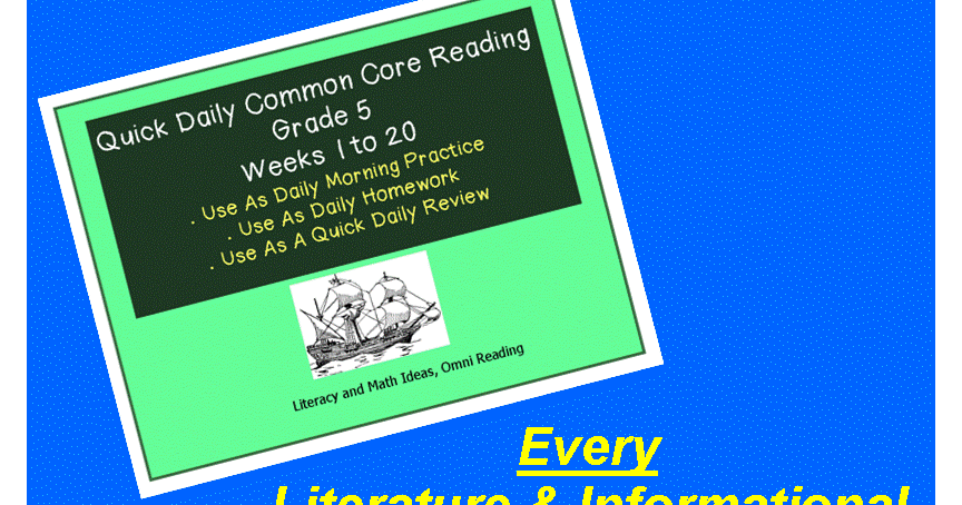 Simply Centers: 20 Weeks of Daily Common Core Reading Practice