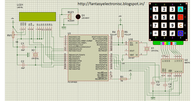 fantasyelectronics: Automatic School Bell Alarm Using PIC18f4520 Microcontroller