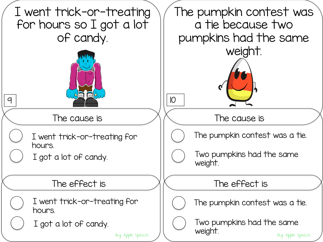 Big Apple Speech Halloween Cause And Effect Task Cards 33 Off Until 10 26 15 big-apple-speech-halloween-cause-and-effect-task-cards-33-off-until-10-26-15