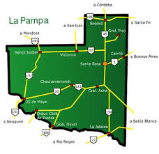 Turismo Rural: Mapa de La Pampa: "Rutas Principales"