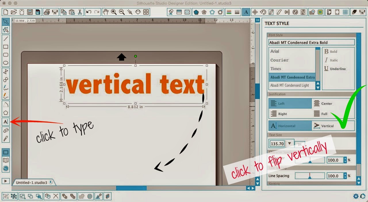 Typing Vertical Text in Silhouette Studio (The So Easy It's Stupid Way ... Typing Vertical Text in Silhouette Studio (The So Easy It's Stupid Way ...