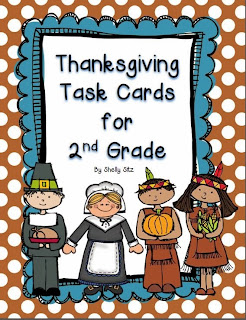 Thanksgiving Task Cards Freebie - Second Grade Teaching Blog
