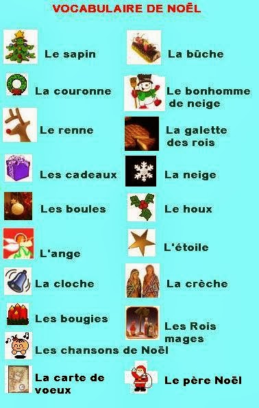 Le Cahier de Français: VOCABULAIRE DE NOËL
