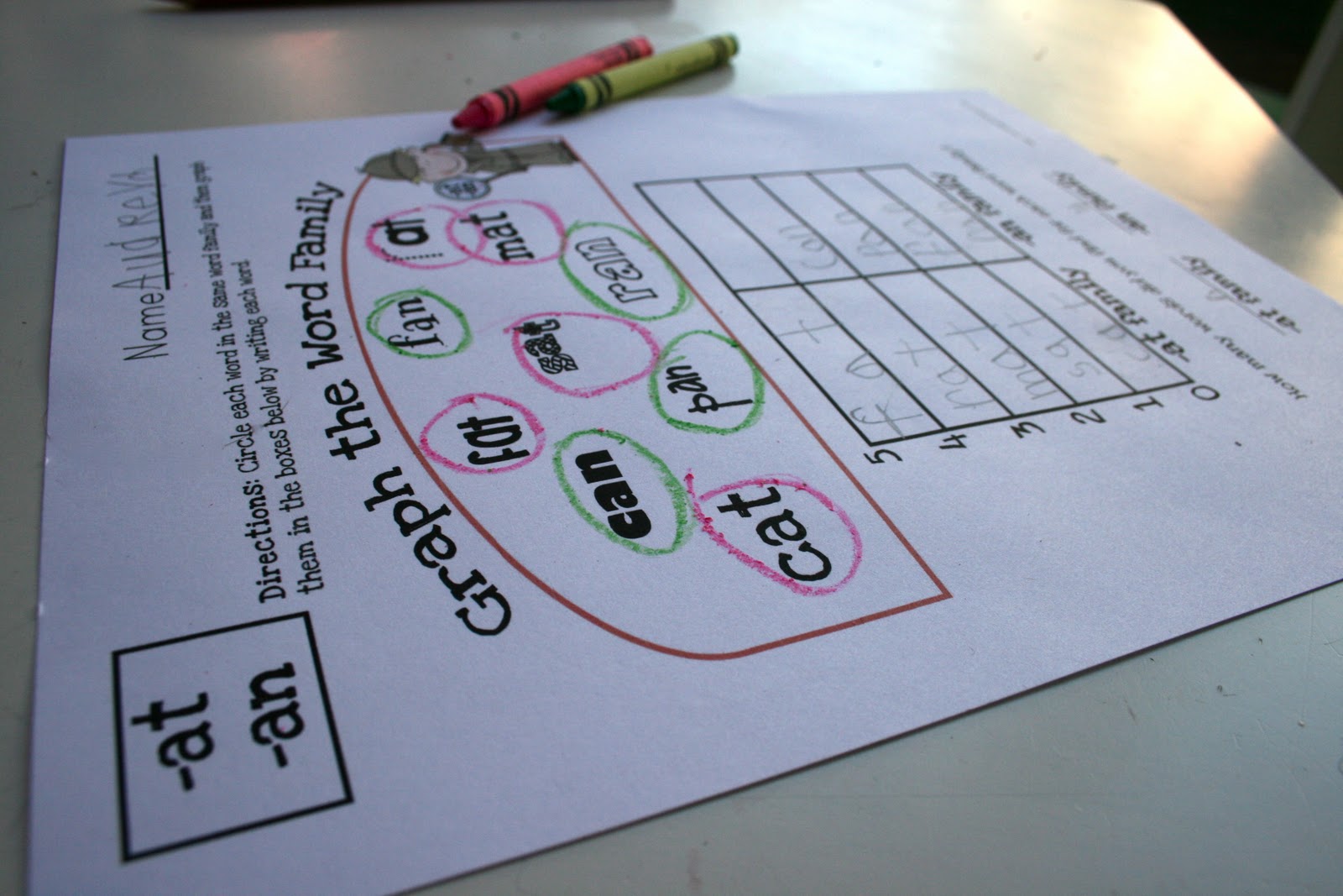 NEW! Word Family Graphing!