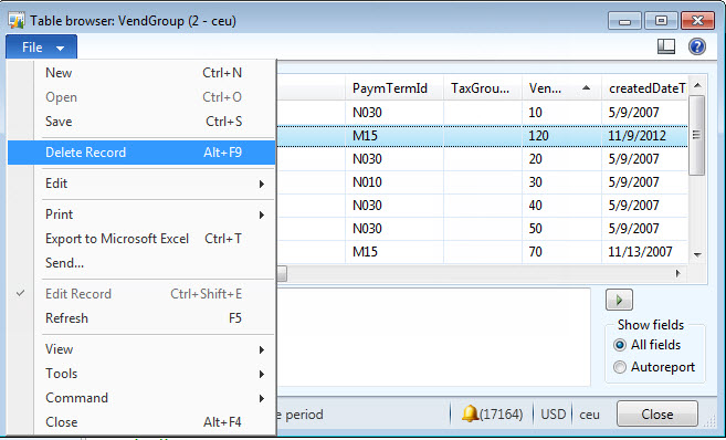 AX Guide: Delete Table Record Directly In AX 2012 AX Guide: Delete Table Record Directly In AX 2012