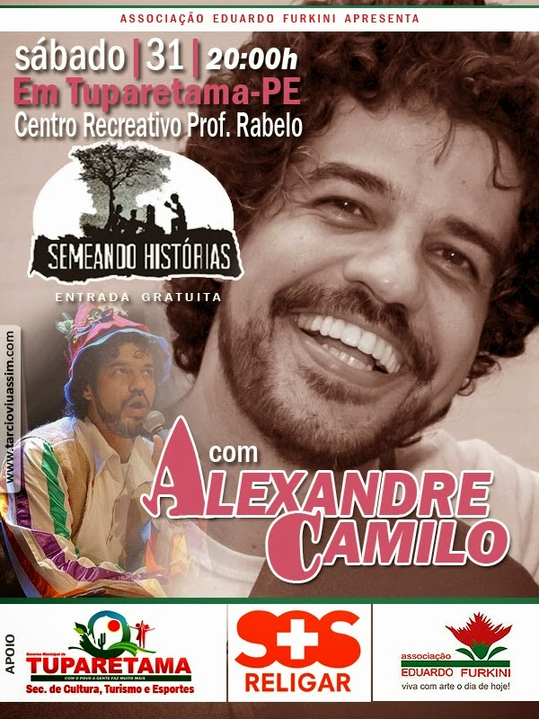 O ATOR ALEXANDRE CAMILO VEM SEMEAR HISTÓRIAS EM TUPARETAMA » Blog do Cauê Rodrigues