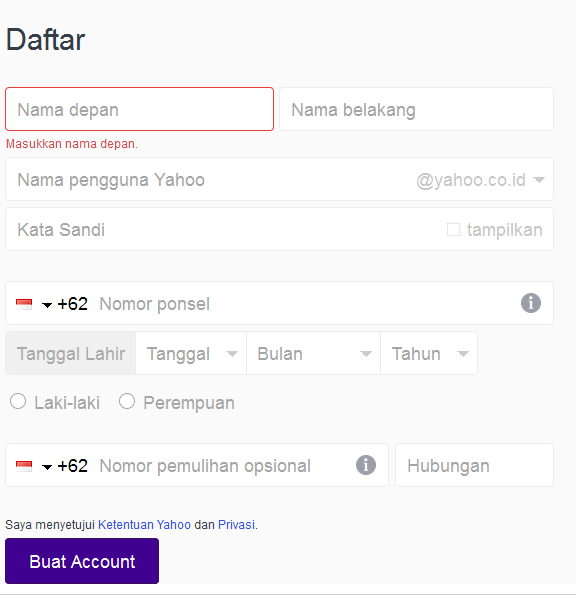 Cara Membuat Email di Yahoo