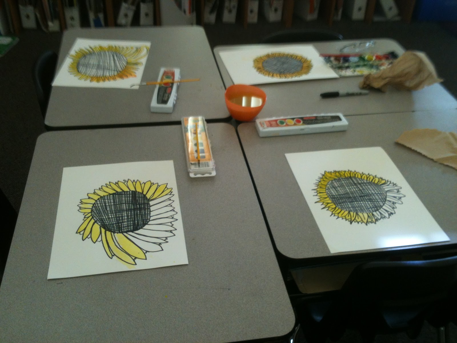 Sunflower Directed Draw - Hello Spring! - KateDanielEd