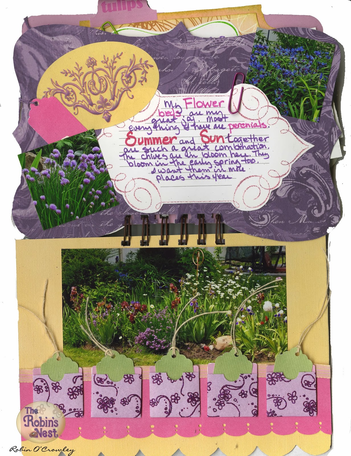 Robin's Creations of Joy: Spring Flowers Mini Book