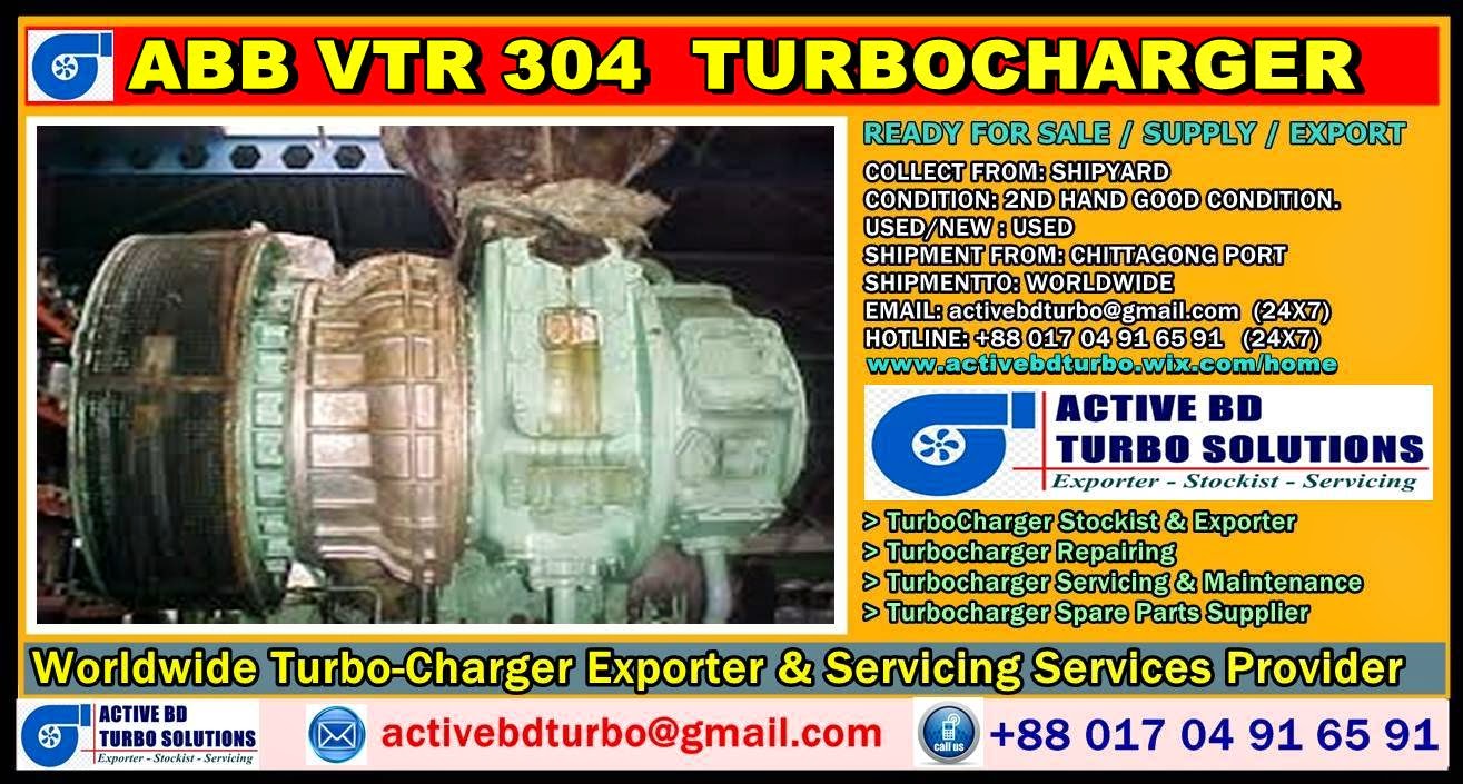 ABB VTR 304 TURBOCHARGER - ACTIVE BD TURBO SOLUTIONS