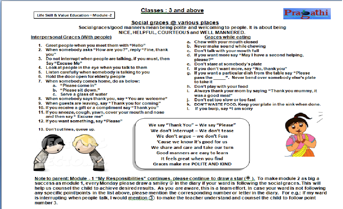 PRAGATHI CENTRAL SCHOOL Life Skills And Value Education Module 2 pragathi-central-school-life-skills-and-value-education-module-2