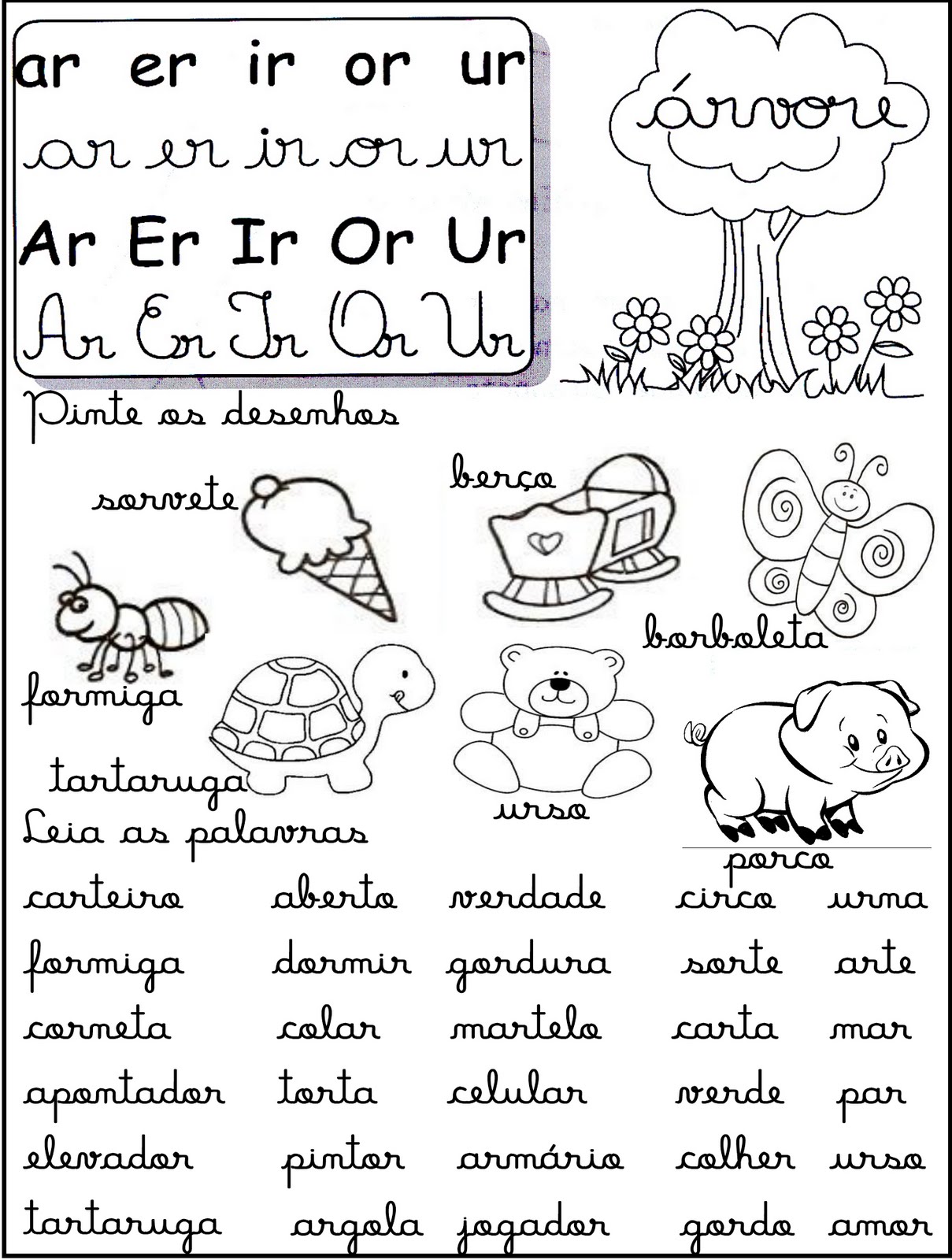 Leiturinhas de palavras com sílabas complexas IV ~ Portal do Professor