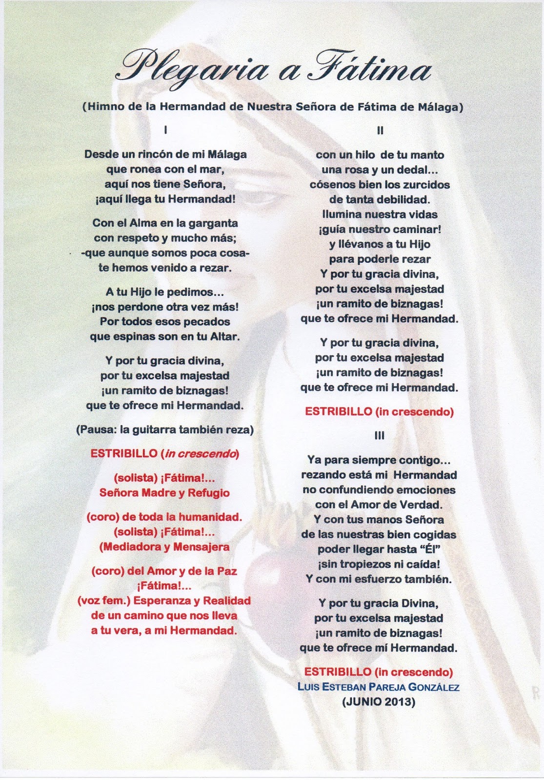 Nuestra Señora de Fátima de Málaga, : Plegaria a Nuestra Señora de ... Nuestra Señora de Fátima de Málaga, : Plegaria a Nuestra Señora de ...
