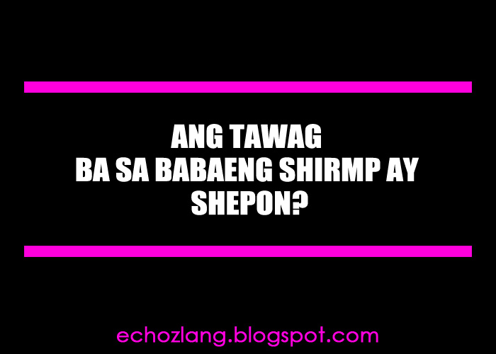Ang tawag ba sa babaeng hipon ay SHEpon? | Echoz Lang - Tagalog Quotes ... Ang tawag ba sa babaeng hipon ay SHEpon? | Echoz Lang - Tagalog Quotes ...