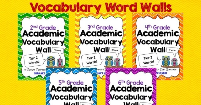 Academic Word Wall Freebie, Bundle, and Discount!!