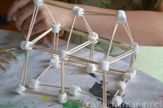 Marshmallow Engineering STEAM Building Challenge - Creative Family Fun