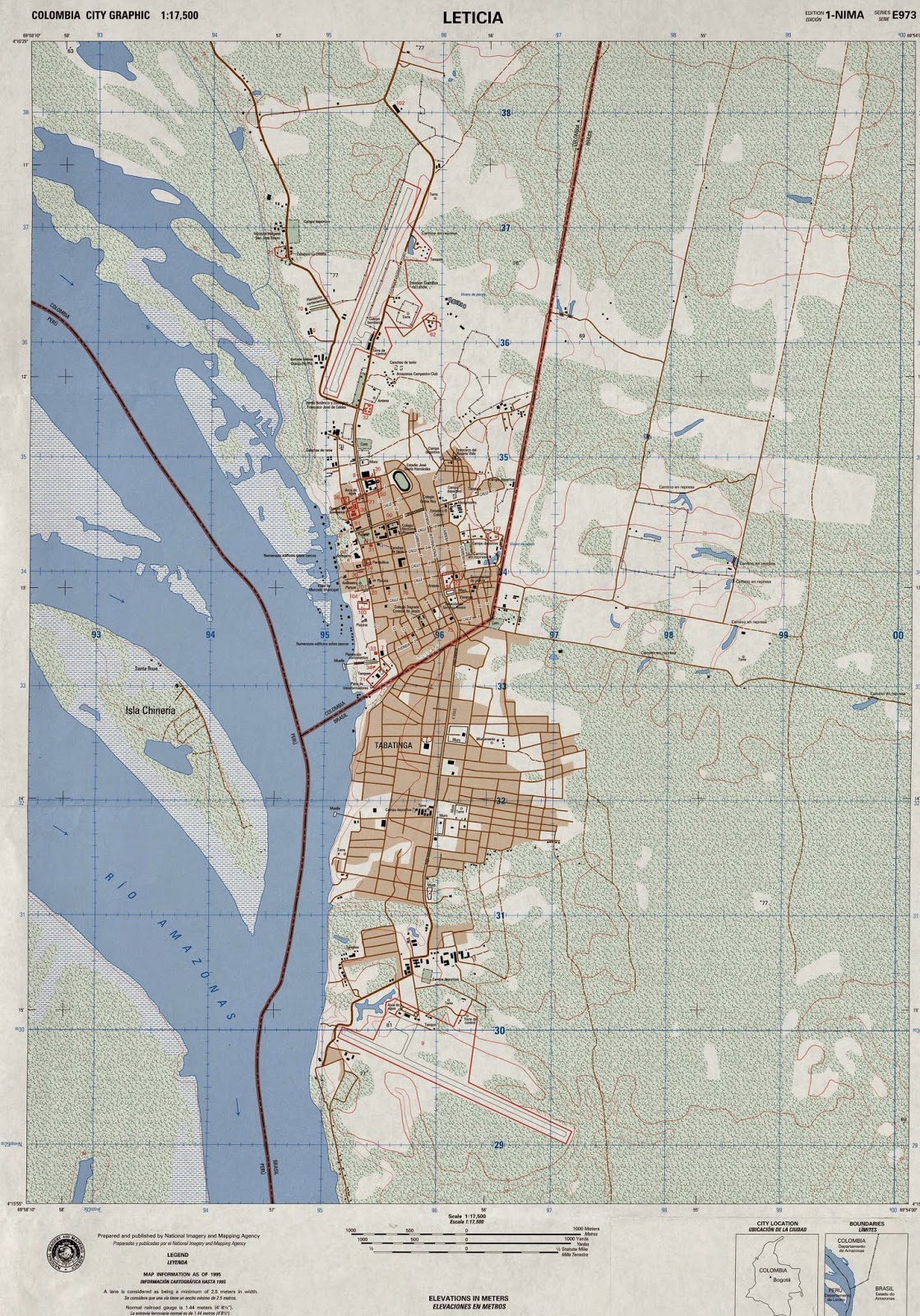 Traer célula Pizza mapa de leticia amazonas colombia Incorporar Muy lejos artería