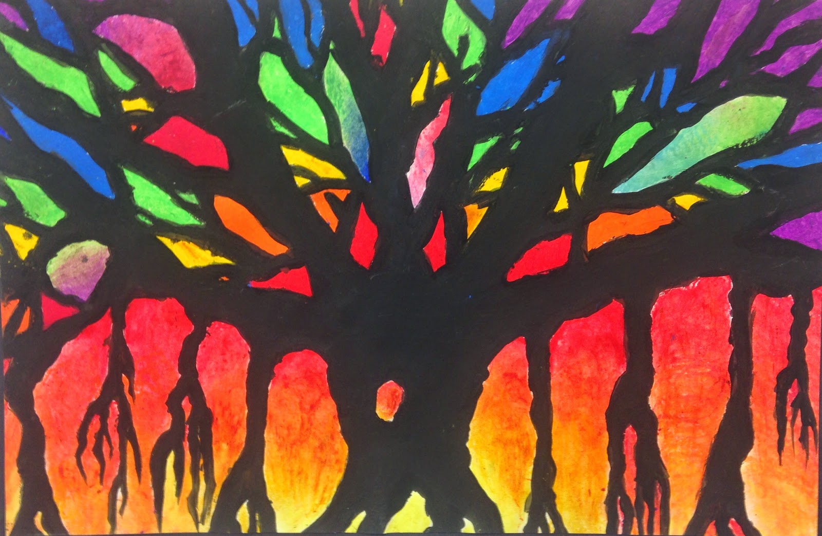 Sylvandale Middle School Art Class: Blazing Banyan Tree