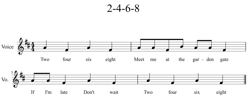 Music with Miss W: 2, 4, 6, 8 Ta & Titi Partner Activity