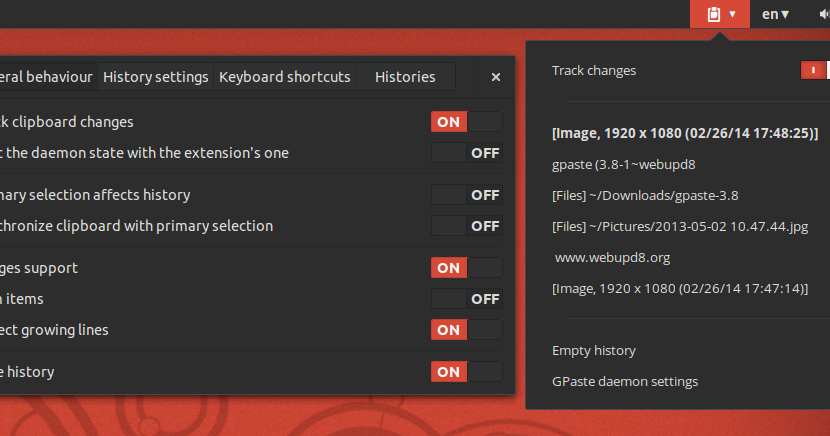 GNOME Shell Clipboard Extension GPaste 3.8 And 3.3 Available In PPA ~ Web Upd8: Ubuntu / Linux blog