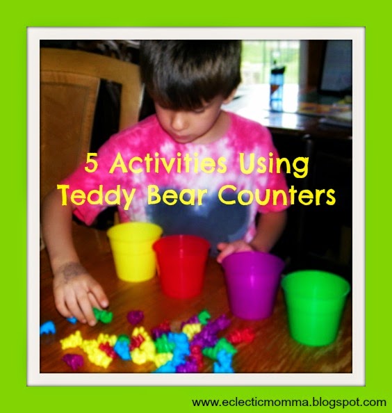 Eclectic Momma Kindergarten Math 5 Activities Using Teddy Bear Counters eclectic-momma-kindergarten-math-5-activities-using-teddy-bear-counters