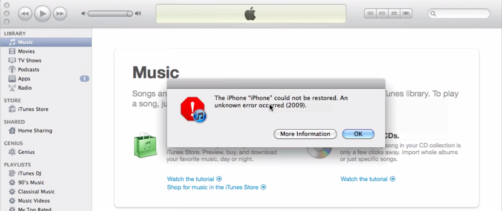 How to Fix Error 2009 While Restoring via iTunes How to Fix Error 2009 While Restoring via iTunes