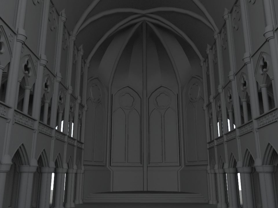 Cathedral Interior v2 — polycount
