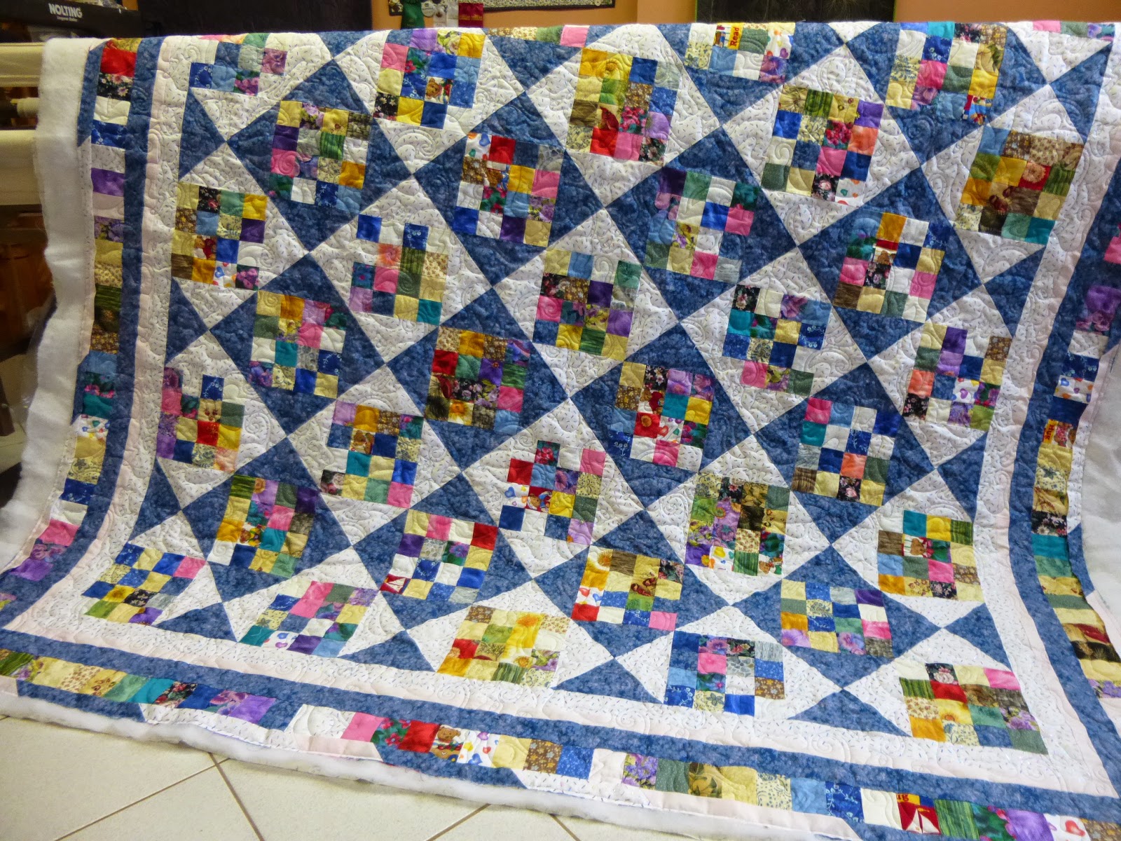 caledonia quilter: Scrappy Hourglass & 16-Patch