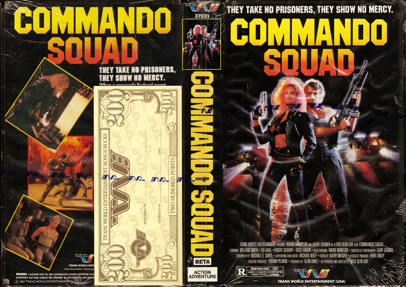 Basement of Ghoulish Decadence: Commando Squad (1987) - 1987 Trans World Entertainment Betamax ...
