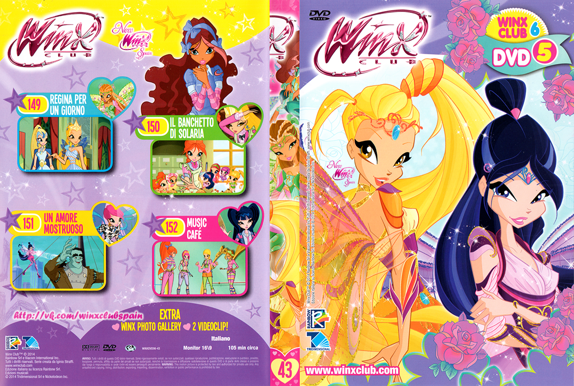 ¡Caratula + Vídeo-Menú 5º DVD Winx Club 6º temporada!