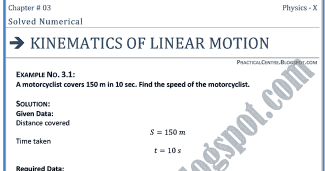 Practical Centre: Kinematics Of Linear Motion - Solved Numerical ... Practical Centre: Kinematics Of Linear Motion - Solved Numerical ...