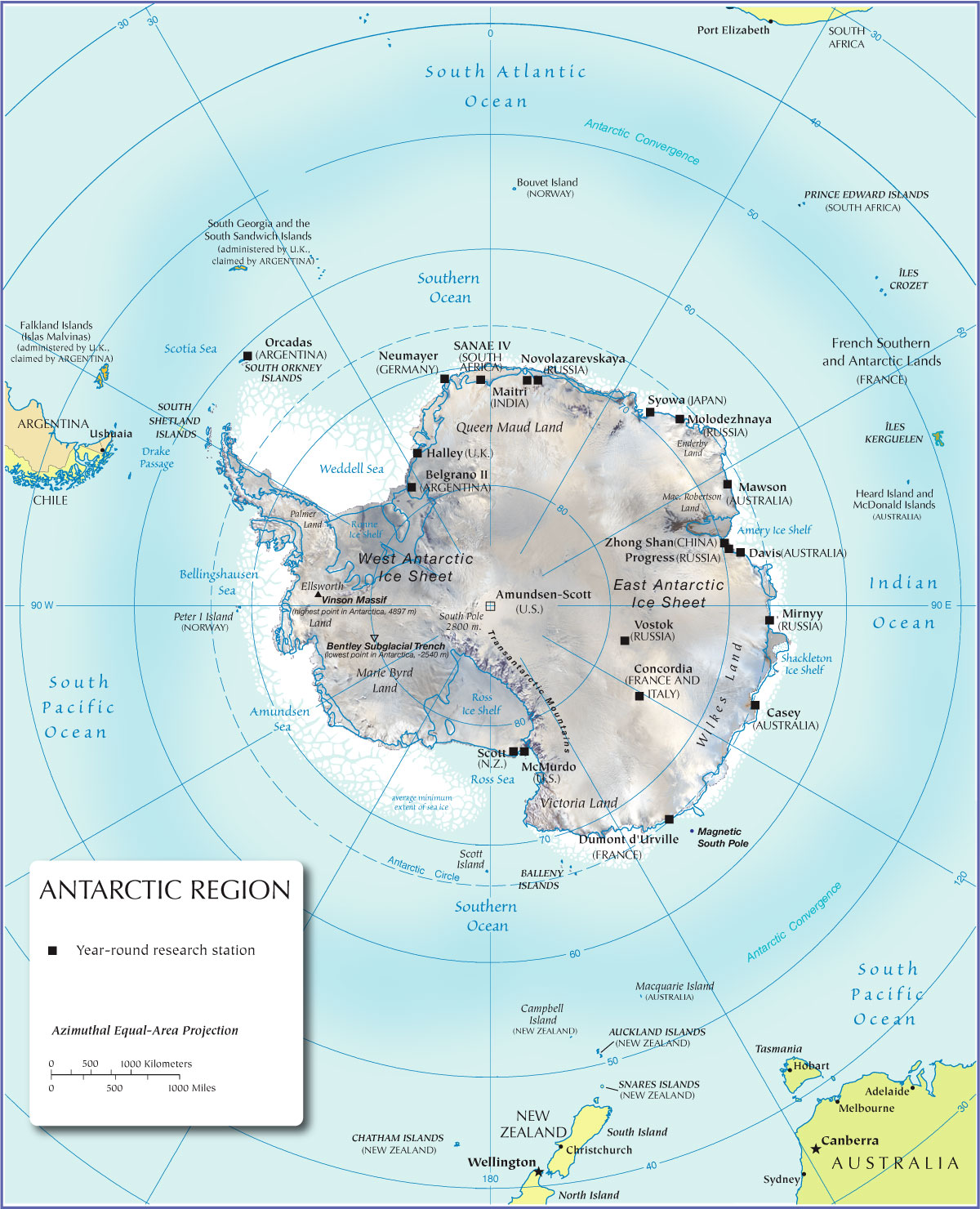 MAPS OF ANTARcTIC REGION