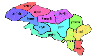 District Map ~ Fatehpur District Uttar Pradesh India