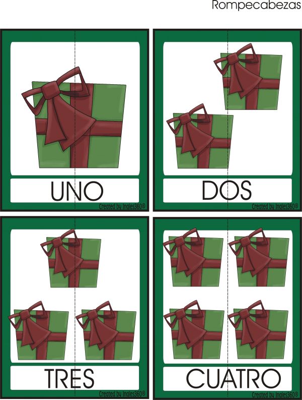 Santas' workshop in Spanish - Classroom Freebies