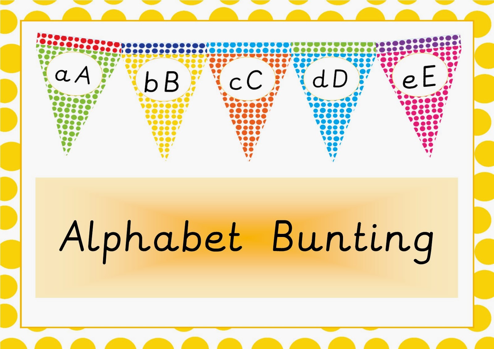 Simply Kids Learning: Alphabet Bunting Display