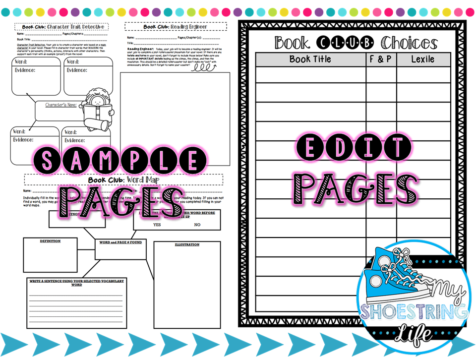 Handouts for Launching Book Clubs | My Shoestring Life