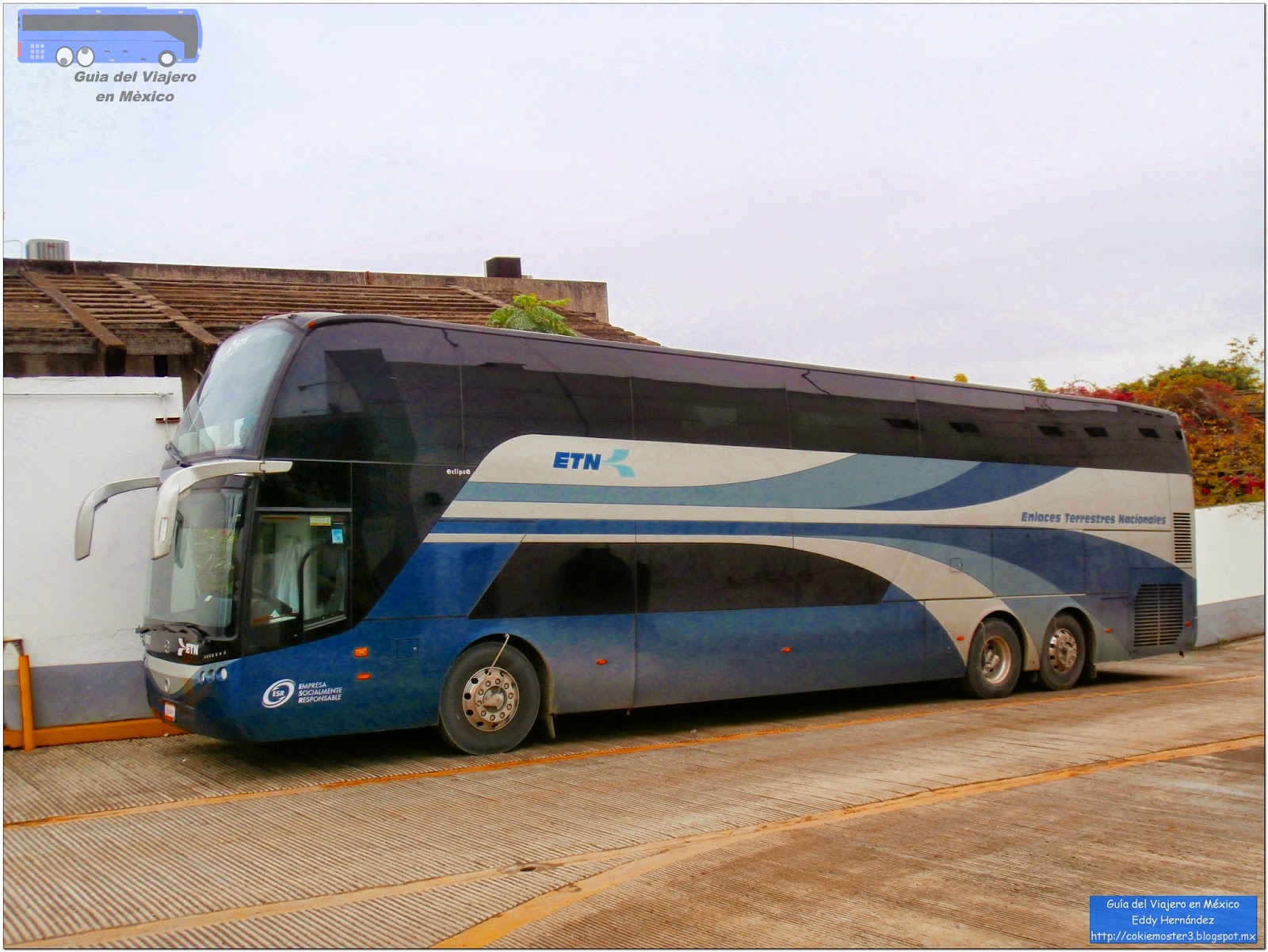 Man Ayats Eclipse en la flota de ETN en un día con neblina