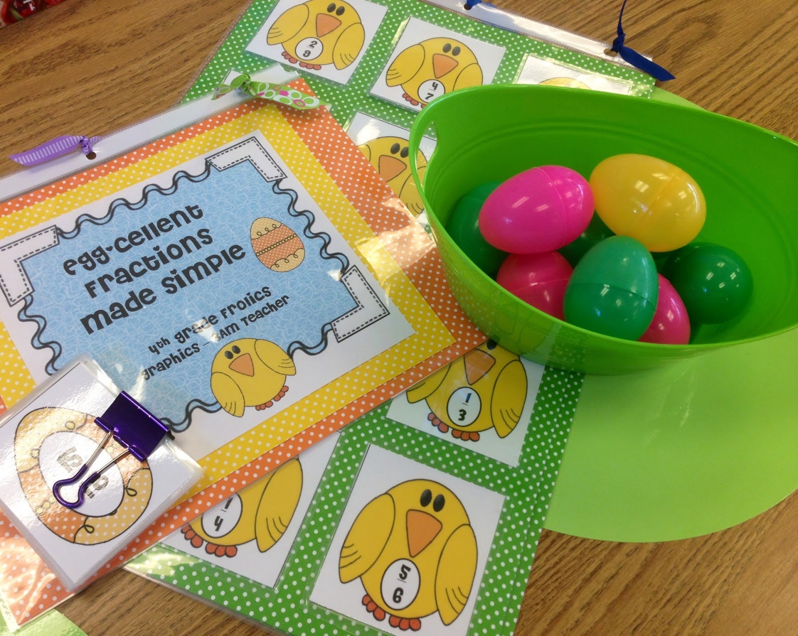 Working on Math Games..."Egg-cellent Fractions, Warm and Cozy Factors ...