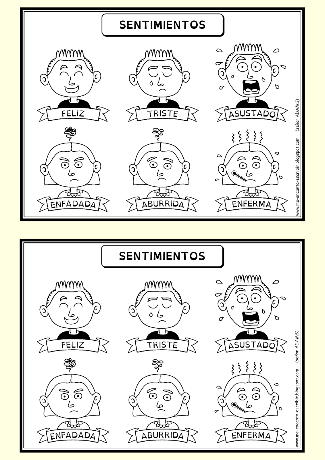 los+sentimientos+-+Me+encanta+escribir+en+español+-+Señor+ADAM+fiche ...