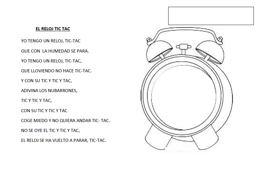 Bon Etwinning : "Yo tengo un reloj tic tac"