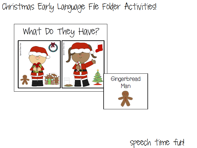 Christmas Early Language File Folder Activities! - Speech Time Fun ...