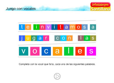 RECURSOS PARA CLASE: COMPLETAR PALABRAS CON VOCALES