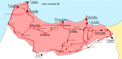 Animales Web : 6-REGION DE NADOR EN MAPA