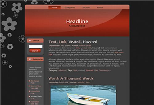 Free Wordpress Blue Butterfly Web2.0 Theme